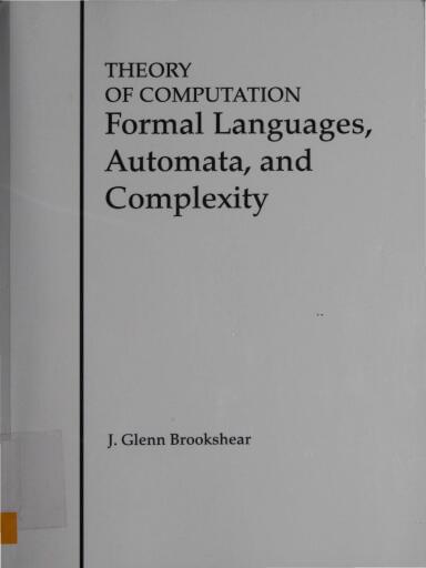 Theory of computation : formal languages, automata, and...