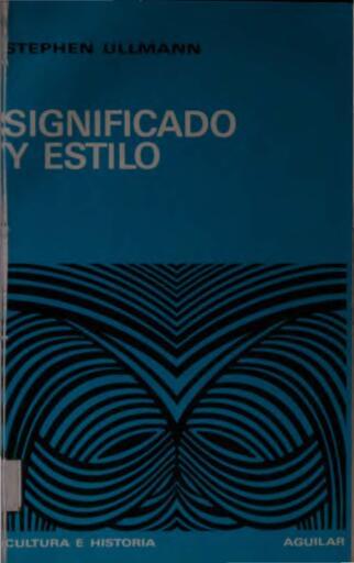 Significado y estilo - Ullmann, Stephen
