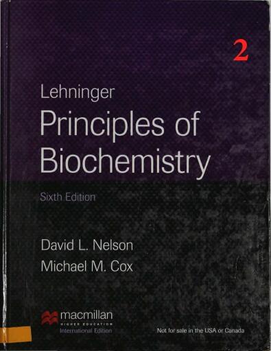 Lehninger principles of biochemistry. Parte 2 - Biblioteca...