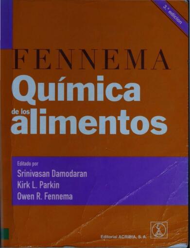 Fennema química de los alimentos. - Biblioteca Virtual Puce