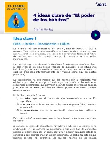 4 ideas clave de “El poder de los hábitos” de Charles Duhigg...