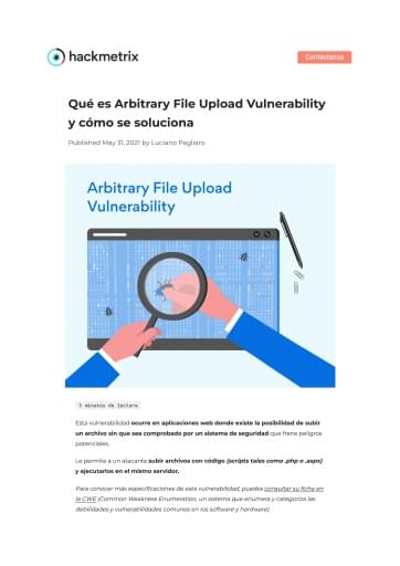Qué es Arbitrary File Upload Vulnerability y cómo se...