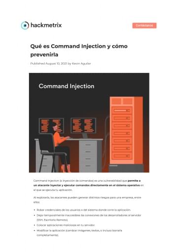 Qué es Command Injection y cómo prevenirla - Ideas de libros...