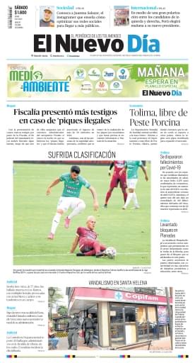 5 06 2021 Portada El Nuevo Día - Editorial Aguasclaras S.A.