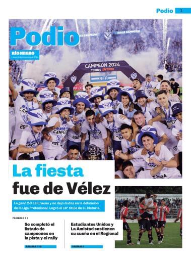 16-12-2024 Podio - Edición Digital Diario Río Negro