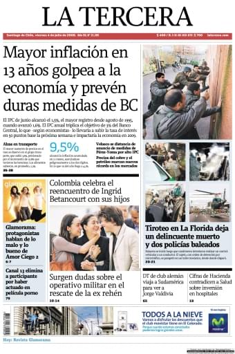 04-07-2008 La Tercera - Papel Digital La Tercera