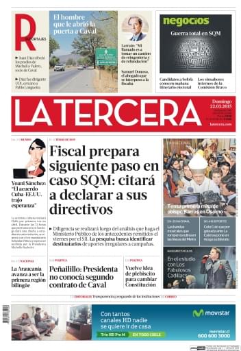 22-03-2015 La Tercera - Papel Digital La Tercera