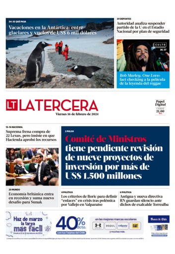 16-02-2024 La Tercera - Papel Digital La Tercera