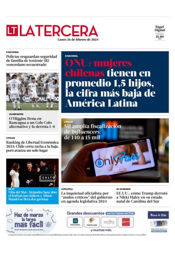 26-02-2024 La Tercera - Papel Digital La Tercera
