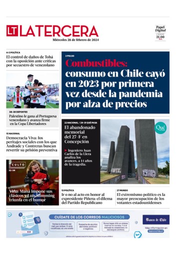 28-02-2024 La Tercera - Papel Digital La Tercera