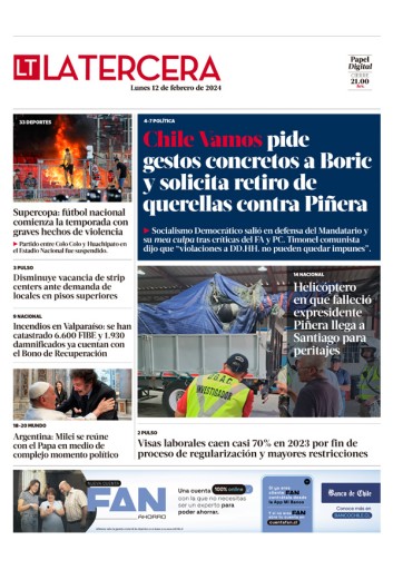12-02-2024 La Tercera - Papel Digital La Tercera