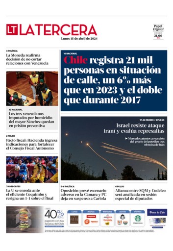 15-04-2024 La Tercera - Papel Digital La Tercera