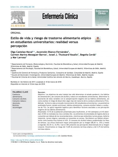Life style and risk of atypical eating disorders in...