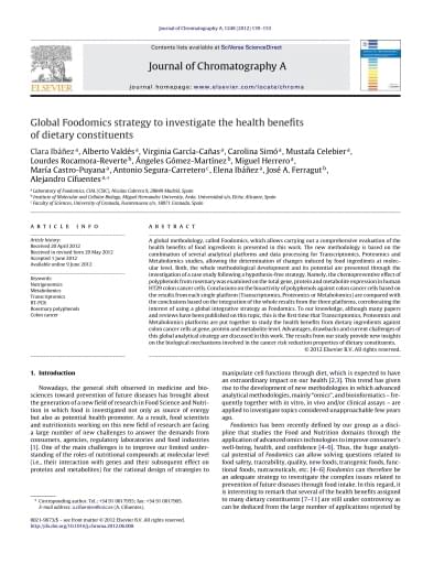 Global Foodomics strategy to investigate the health...