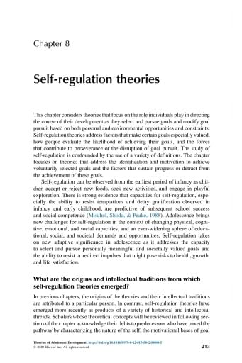 Self-regulation theories