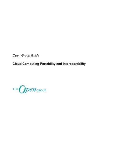 Cloud computing portability and interoperability