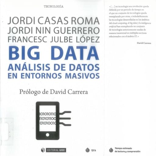 Big data: análisis de datos en entornos masivos